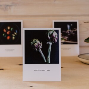 Postcard Set Dinner for Two Invitation for Dinner Moody Food - Etsy