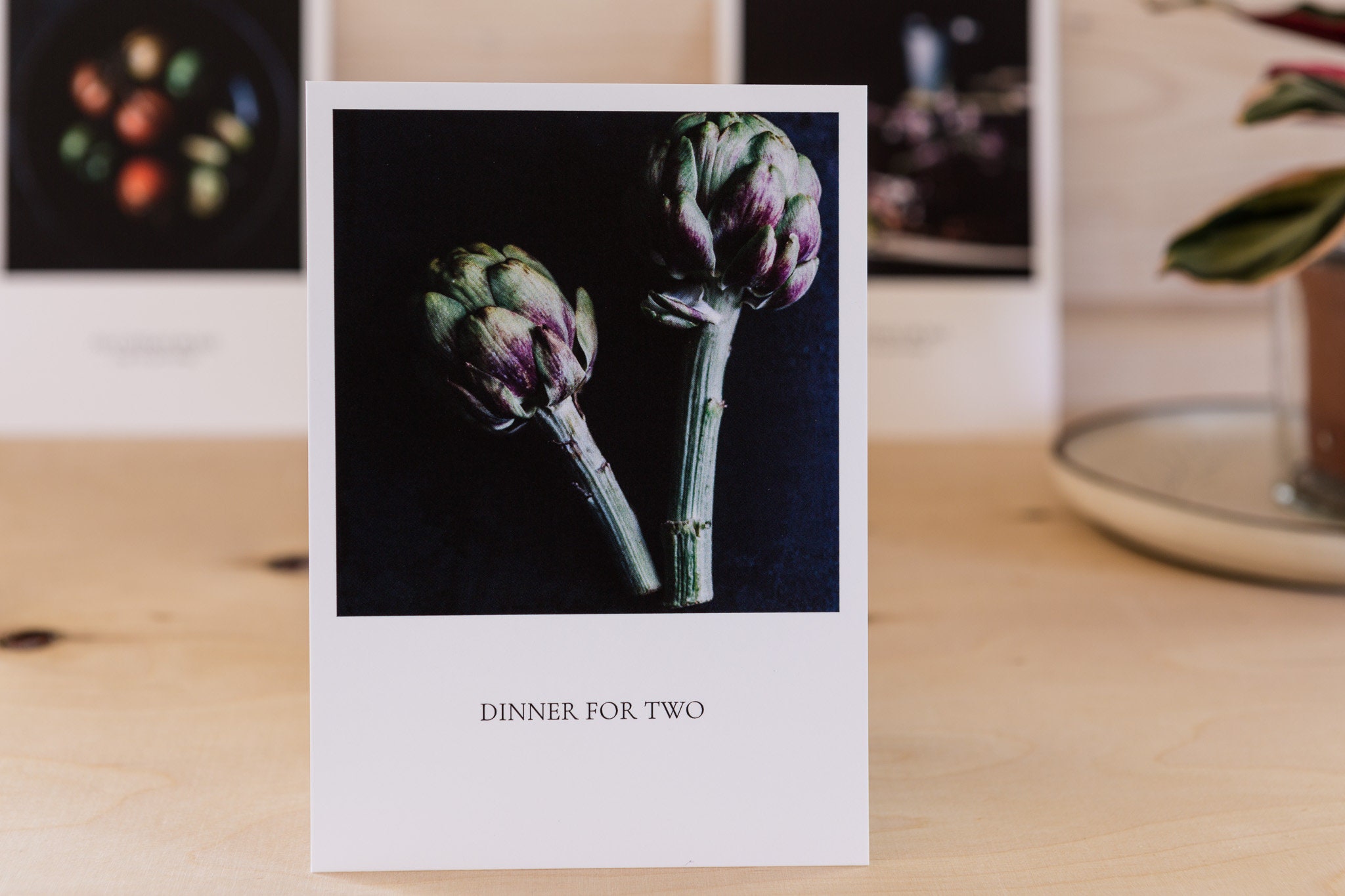Postcard Set Dinner for Two Invitation for Dinner Moody Food - Etsy