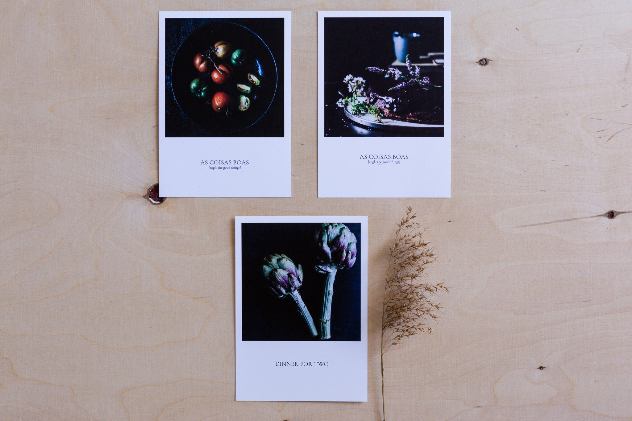 Postcard Set Dinner for Two Invitation for Dinner Moody Food - Etsy