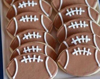 Football Themed Sugar Cookies Decorated Football Cookies Football Watch ...