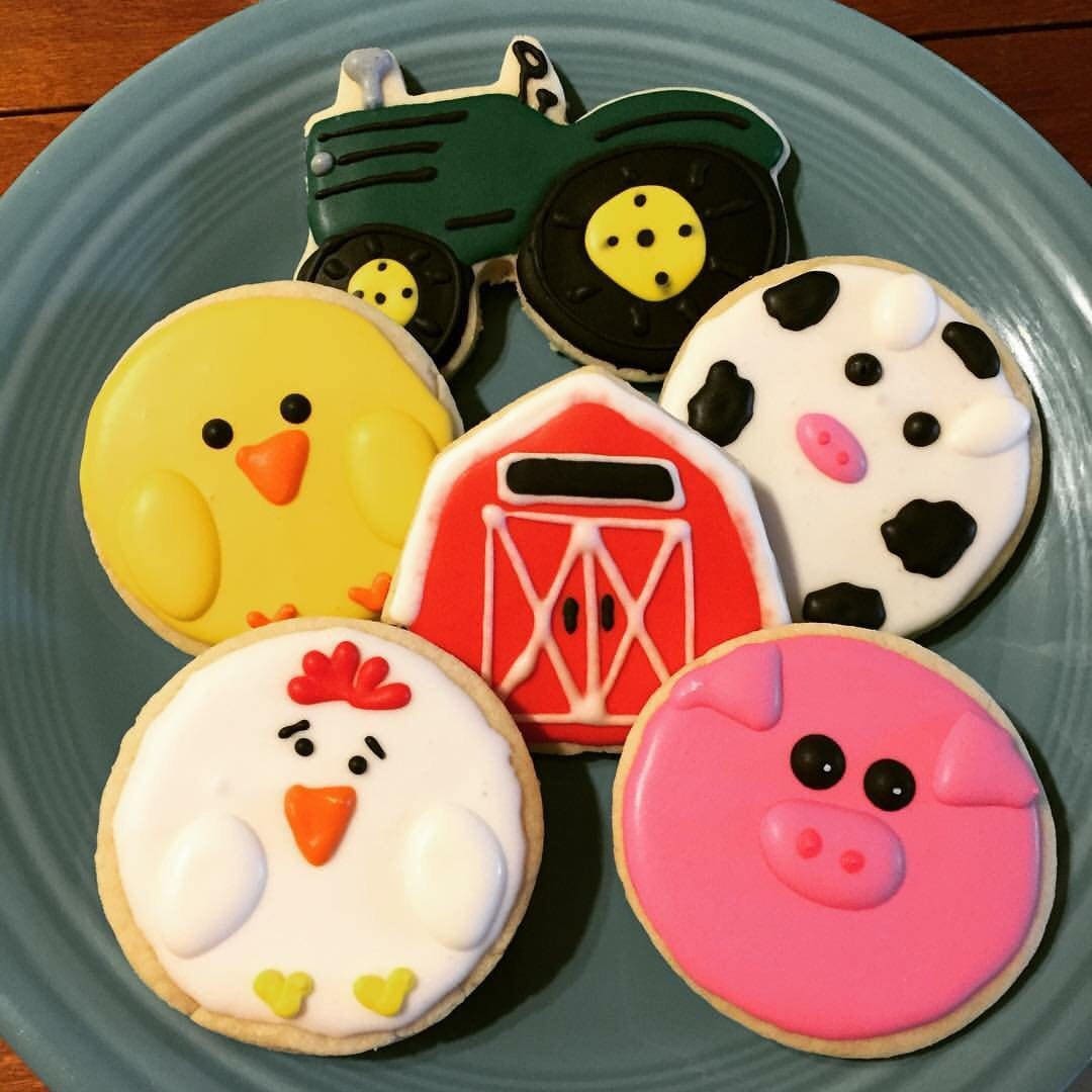 Farm Animal Cookies With Optional Tractor and Barn - Etsy Australia