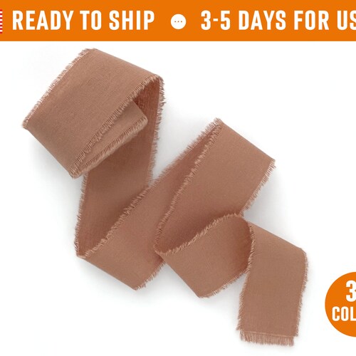 Terracotta Ribbon 1 Inch Hand Dyed Cotton Silk Clay - Etsy