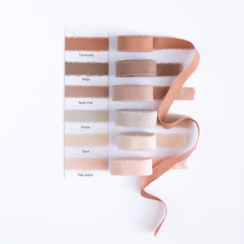 Terracotta Artisan Cotton Hand-crafted Ribbon: Hand-torn Scrapbooking ...