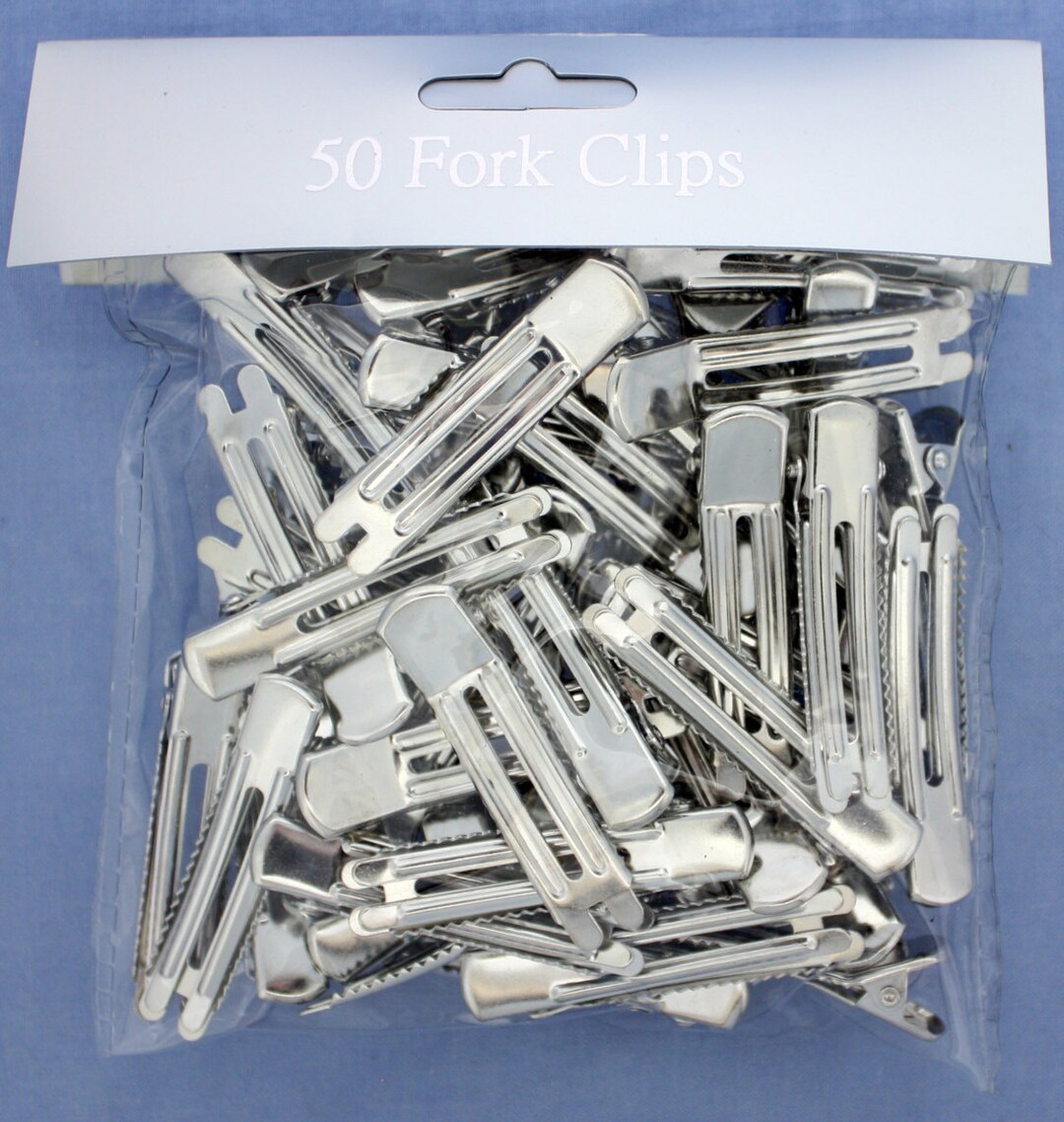 FORK CLIPS, 5cm X 1cm SILVER Plated Clips for Making Your Own Hair ...