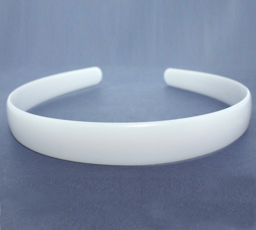 1.8cm HEADBAND CORE (pack of 12) White Plastic Aliceband Centre, Hair ...