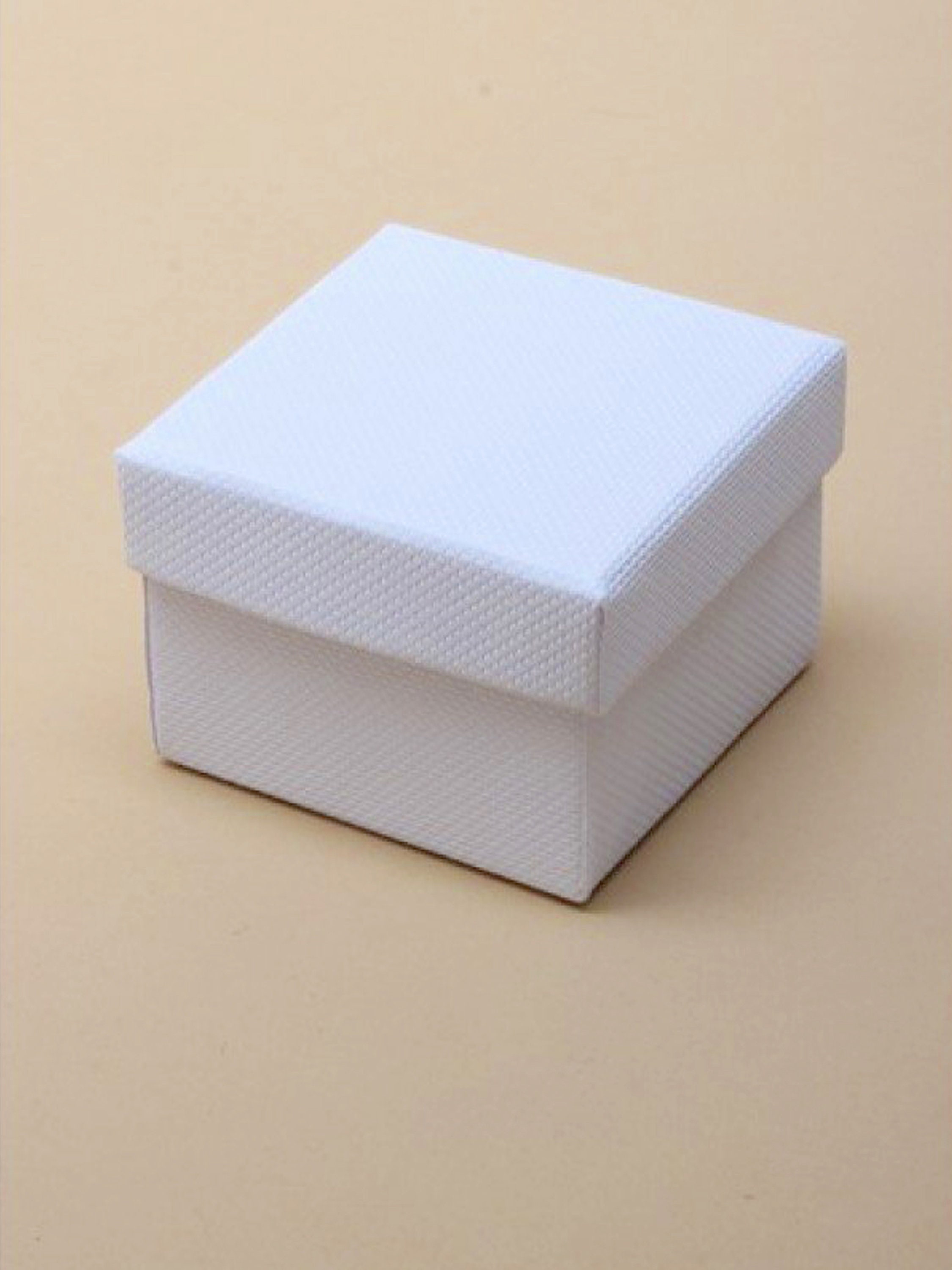 WHITE CARDBOARD RINGBOXES With Foam Backed White Flocked - Etsy