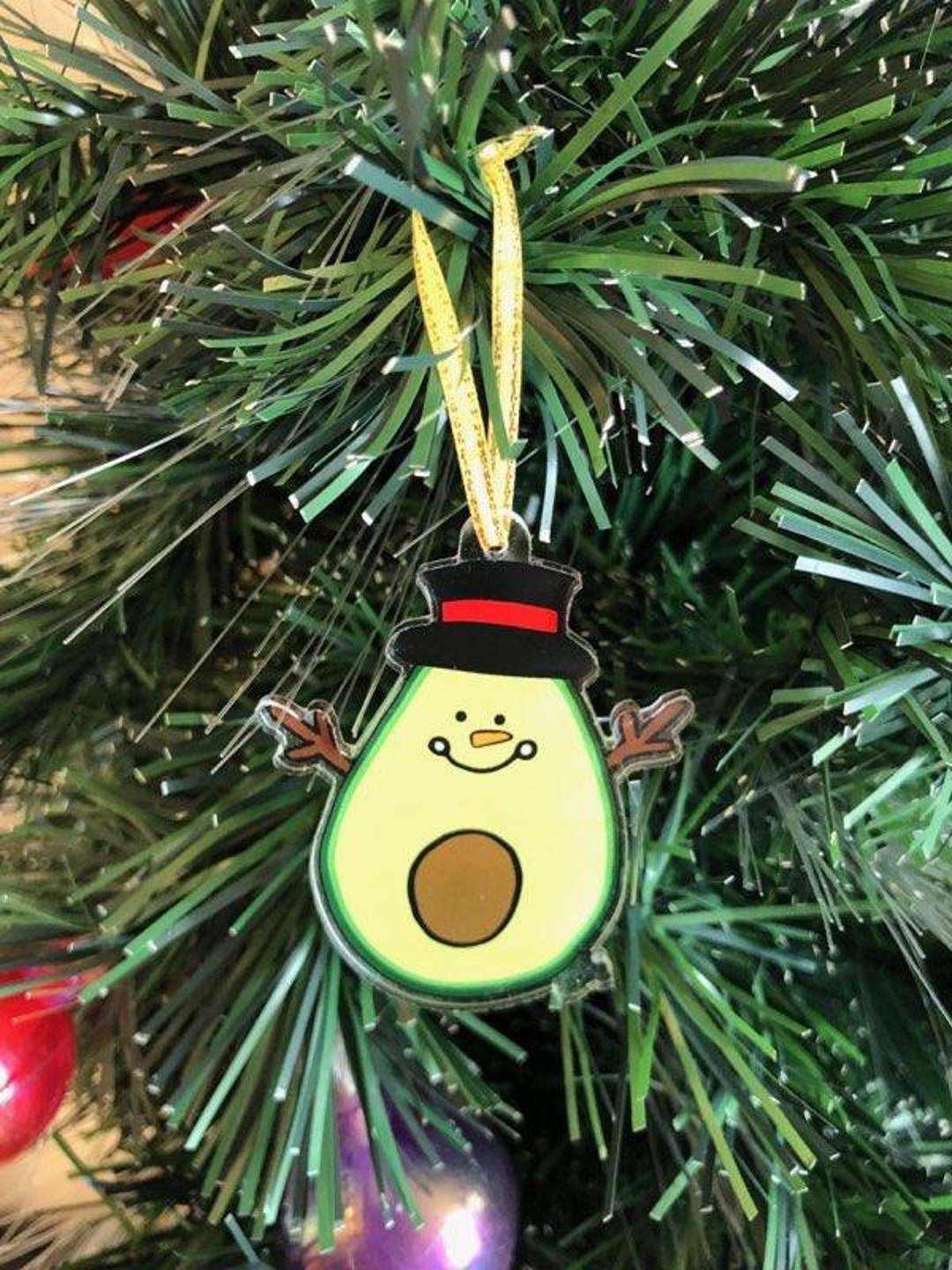 Avocado Ornament Avocado Holiday Decoration Foodie Christmas Gift ...