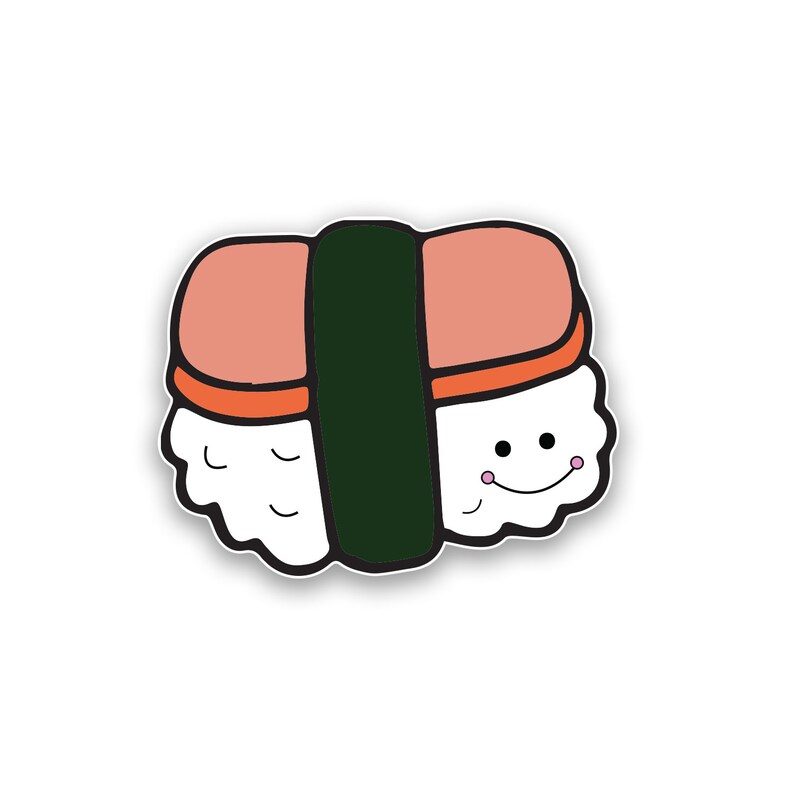 Musubi Sticker Cute Musubi Vinyl Sticker Musubi Vinyl | Etsy