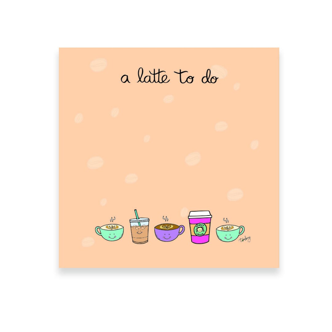 Coffee Sticky Notes | Latte Sticky Notes | Iced Coffee Sticky Notes ...