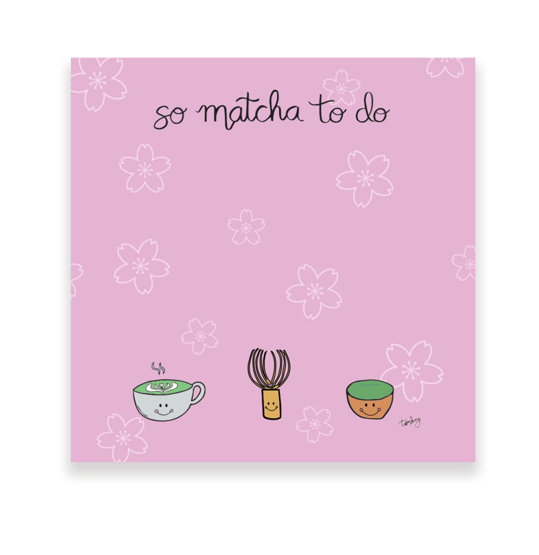Matcha Sticky Notes | so Matcha to Do Sticky Notes | Food Sticky Notes ...