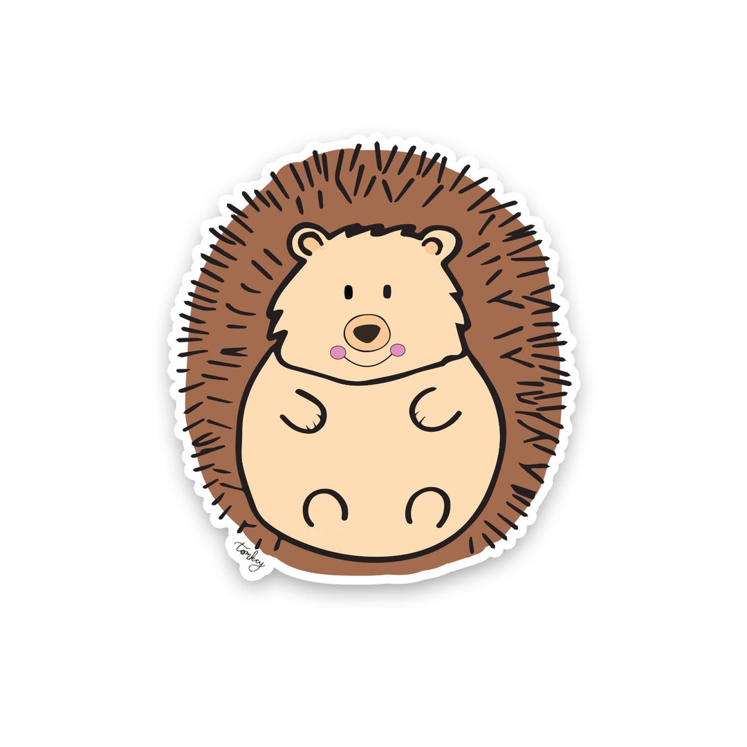 Hedgehog Sticker | Cute Hedgehog Vinyl Sticker | Hedgehog Vinyl Sticker ...