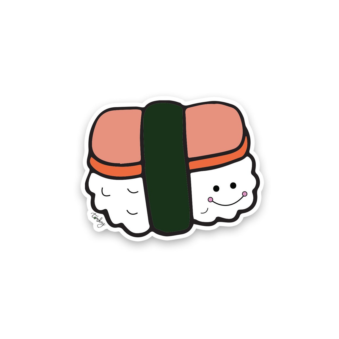 Musubi Sticker | Cute Musubi Vinyl Sticker | Musubi Vinyl Sticker ...