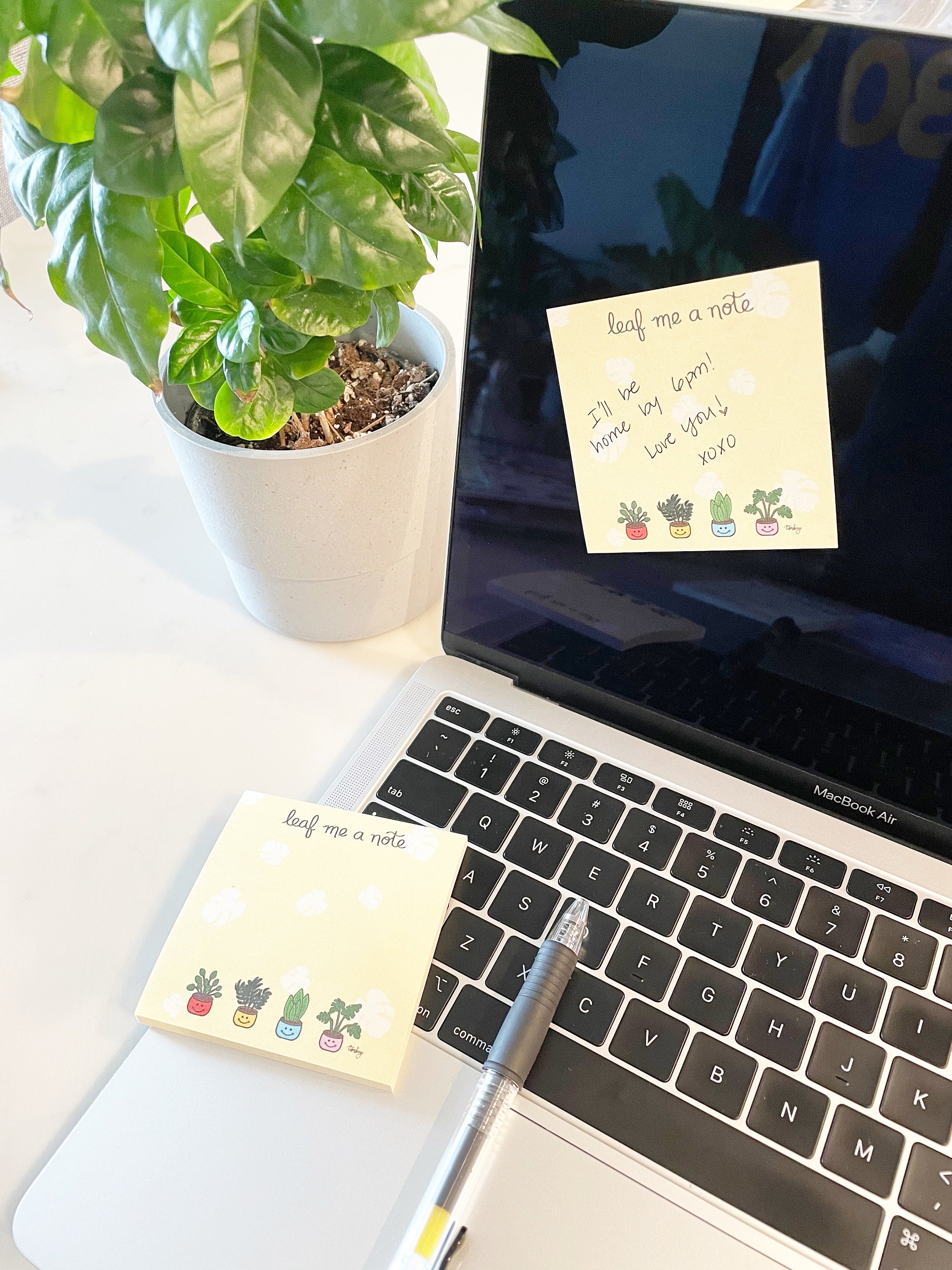 Plant Sticky Notes Leaf Me a Note House Plant Sticky Notes - Etsy