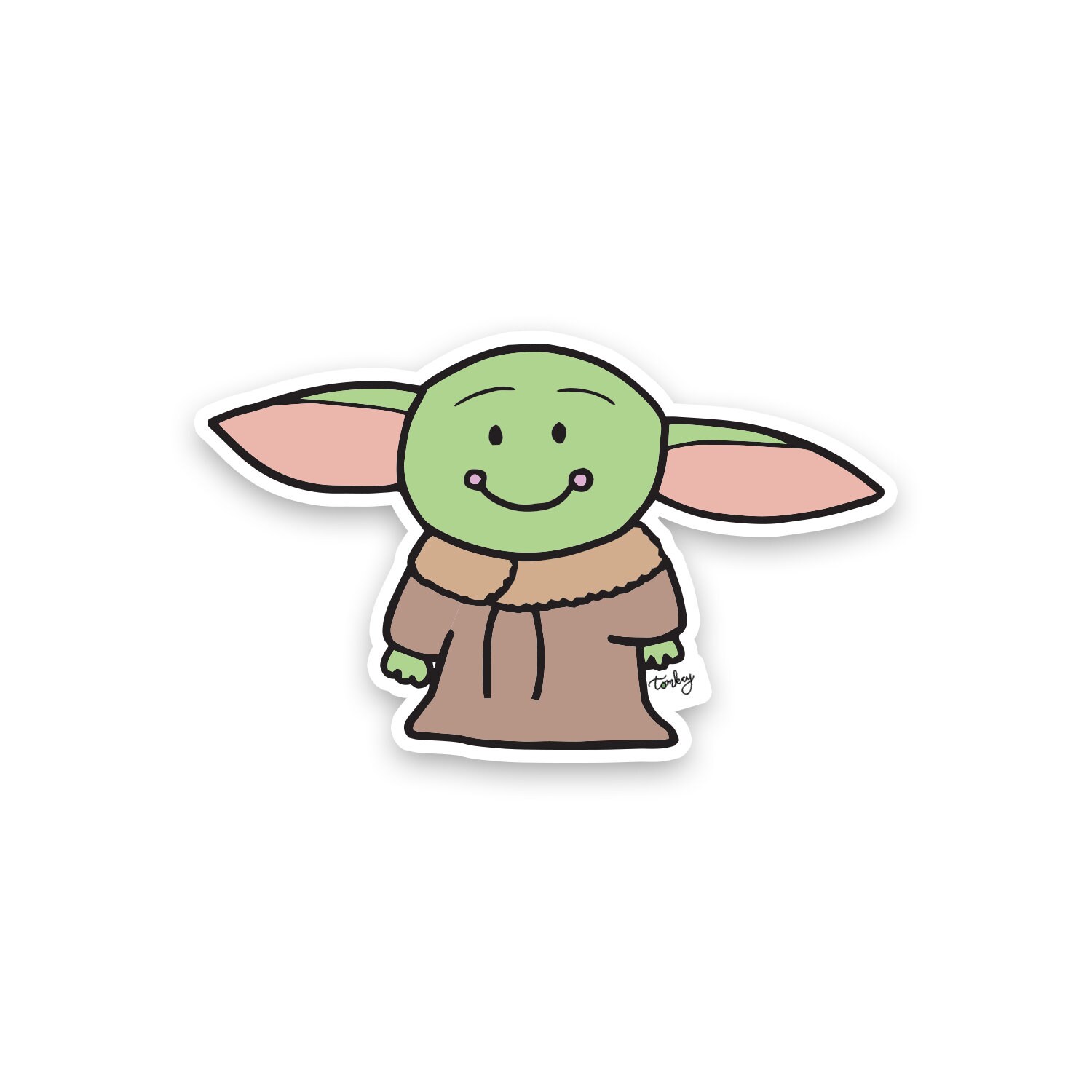 Baby Yoda Sticker Cute Yoda Sticker Baby Yoda Vinyl | Etsy
