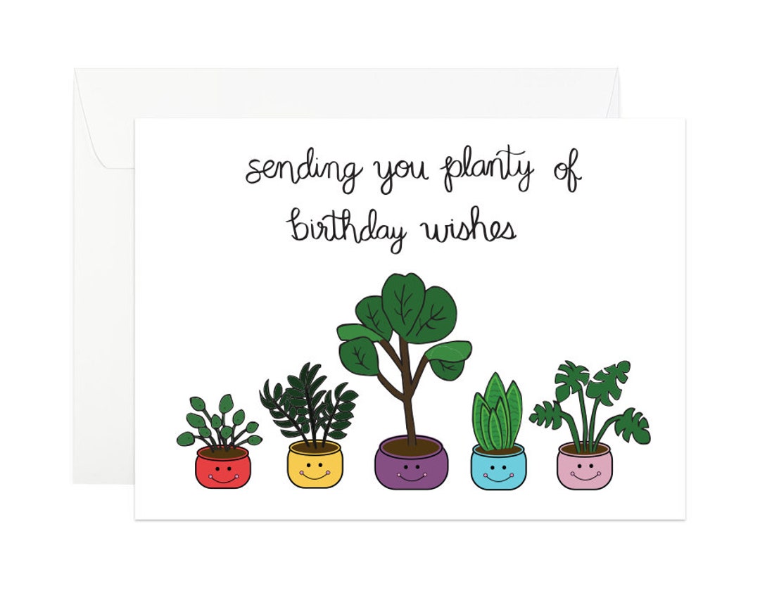 Plant Birthday Card | Sending You Planty of Birthday Wishes | Birthday ...