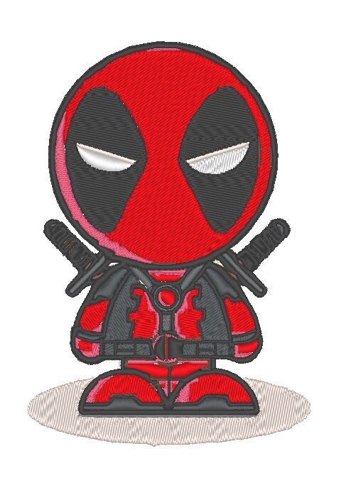 Sewing & Fiber Kits & How To Baby Deadpool Digitized filled Machine ...