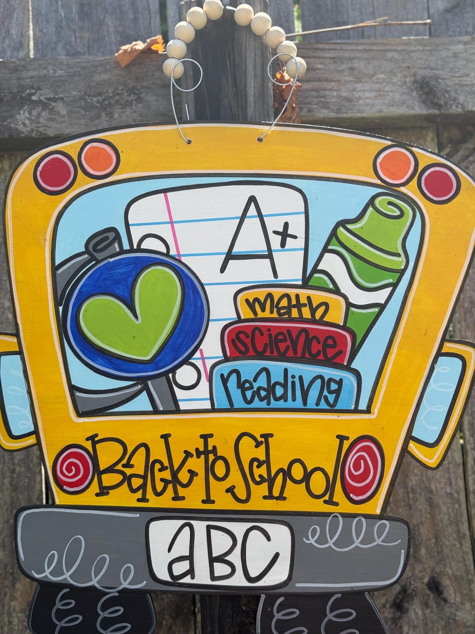 Back to School Bus Door Hanger - Etsy