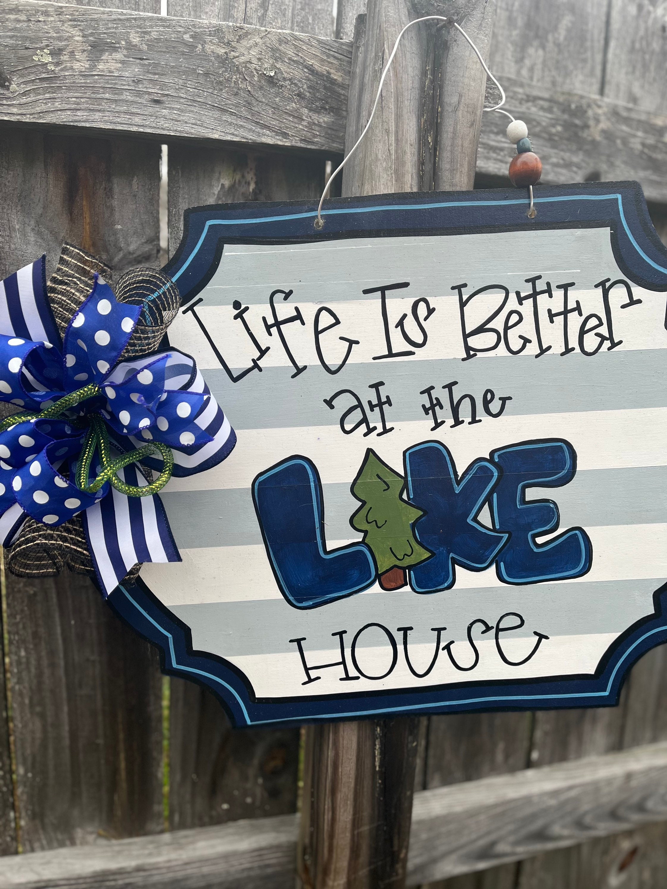 MADE TO Orderwelcome to the Lake House Door Hanger - Etsy