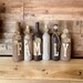 Family Cream and Brown Wine Bottle Set - Etsy