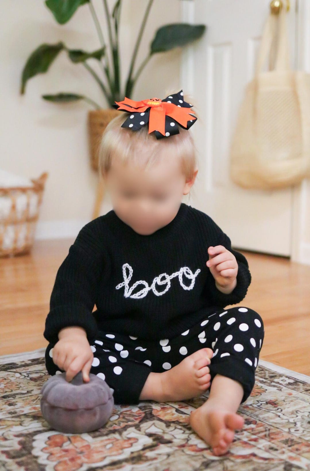 Hand Embroidered Halloween Sweater / Boo Pullover / Baby Sweater - Etsy