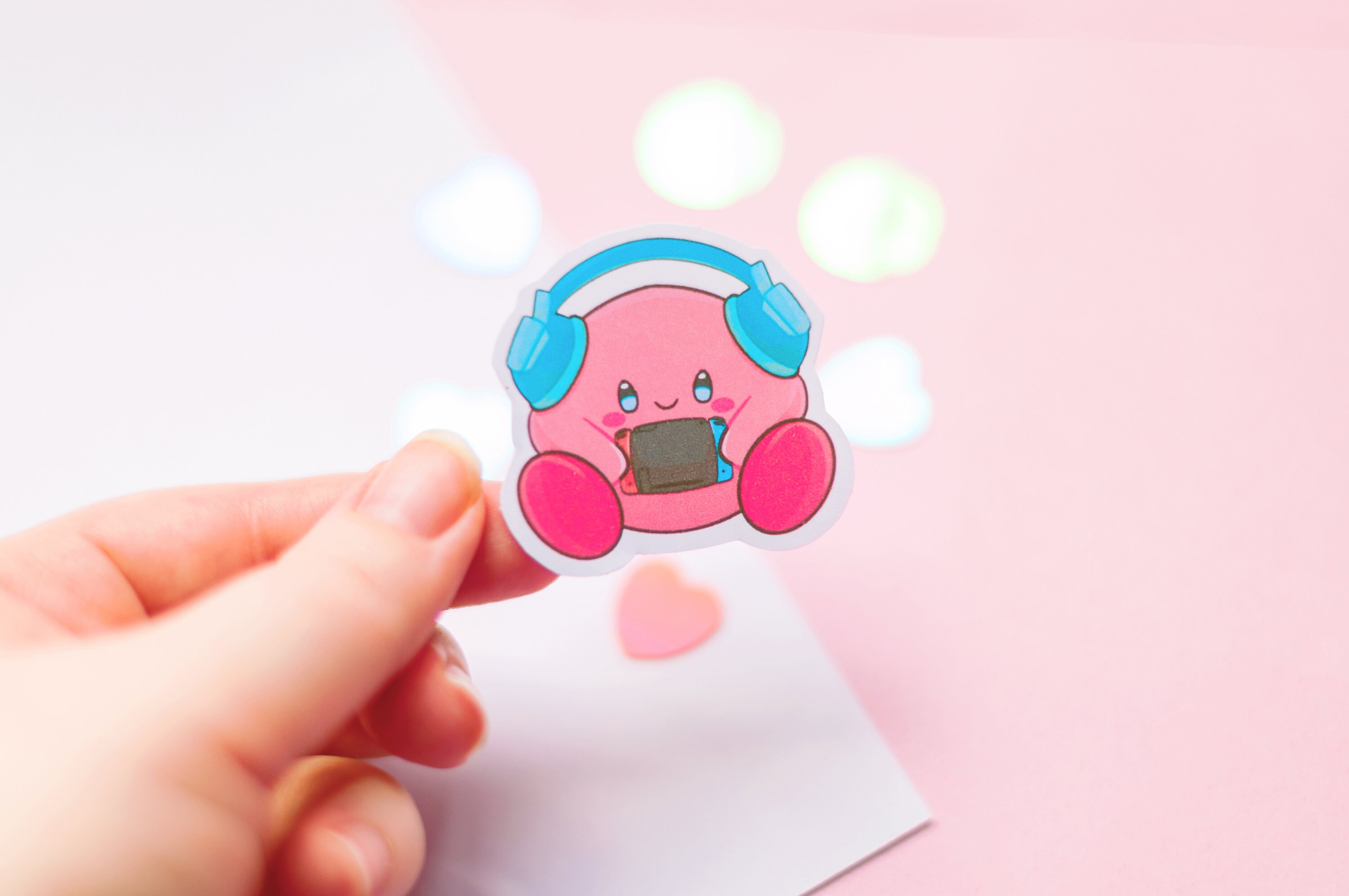 Kirby Stickers Cute Kirby Stickers Kawaii Stickers Super | Etsy