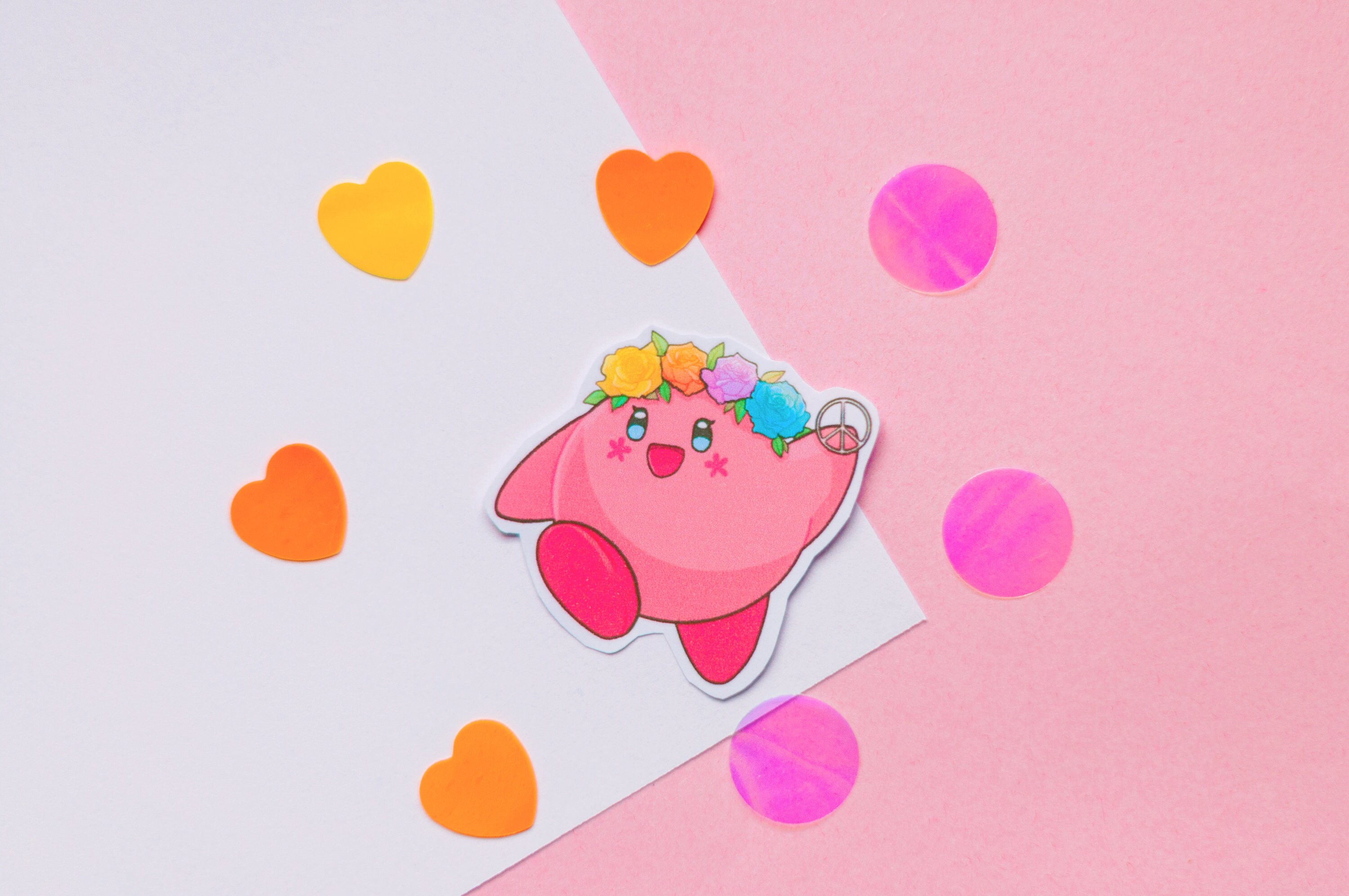 Kirby Stickers Cute Kirby Stickers Kawaii Stickers Super | Etsy