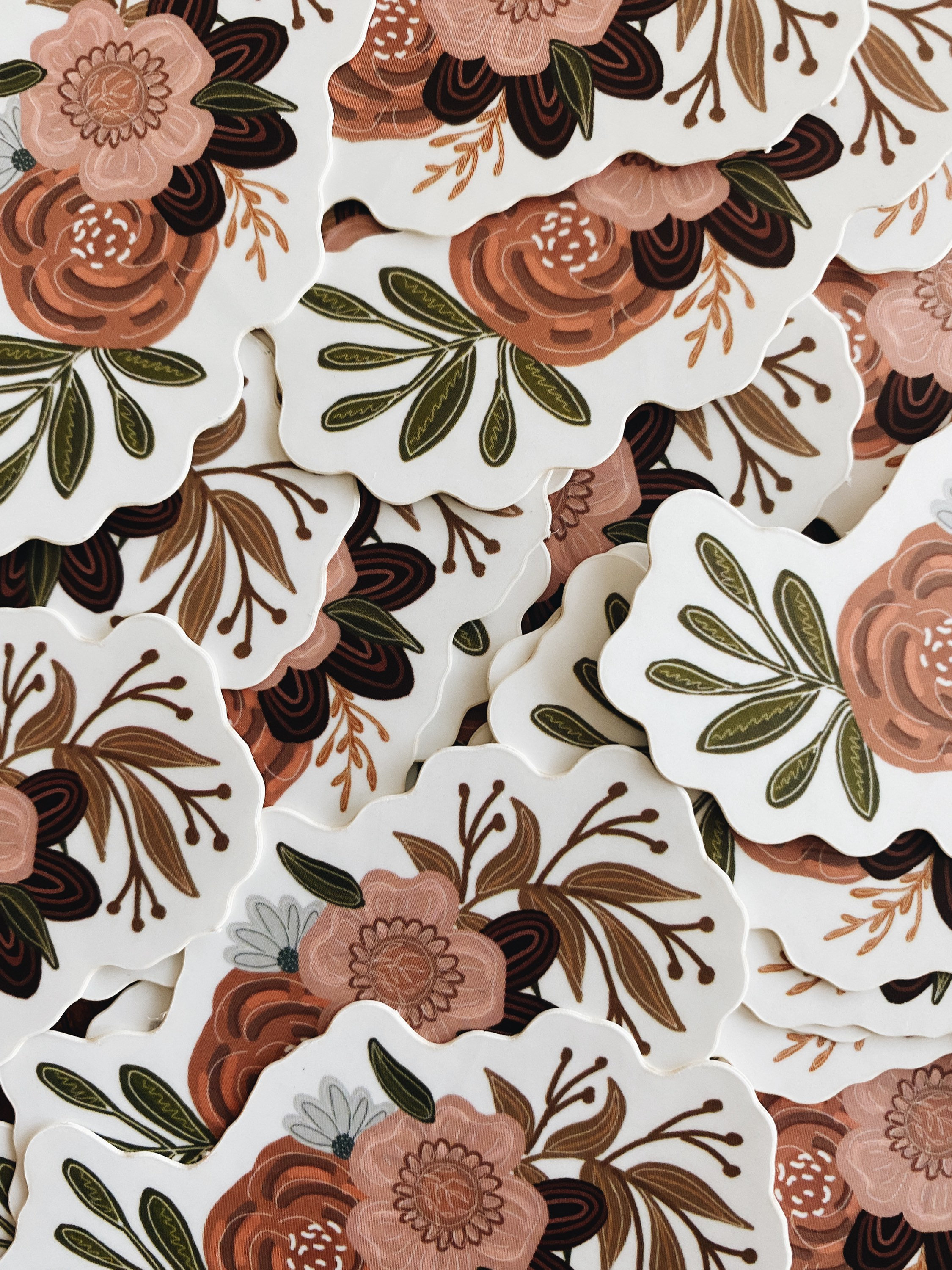 Boho Floral Sticker Cute Decal Waterproof Sticker Bottle | Etsy