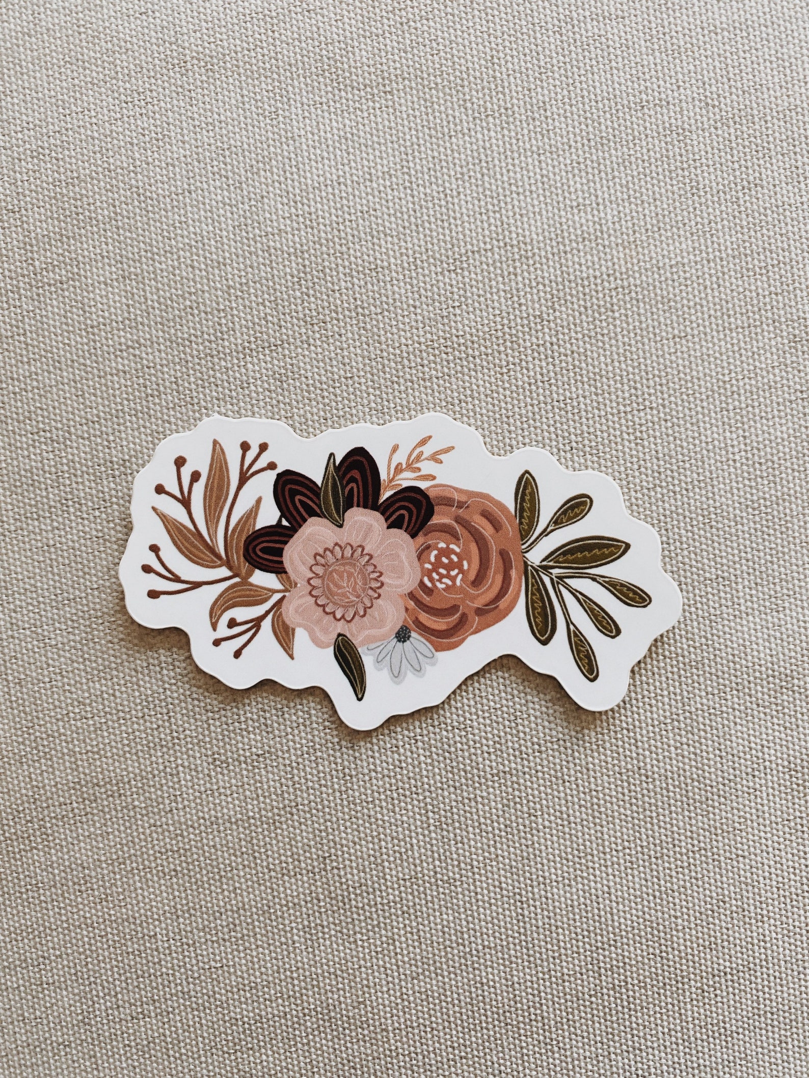 Boho Floral Sticker Cute Decal Waterproof Sticker Bottle | Etsy