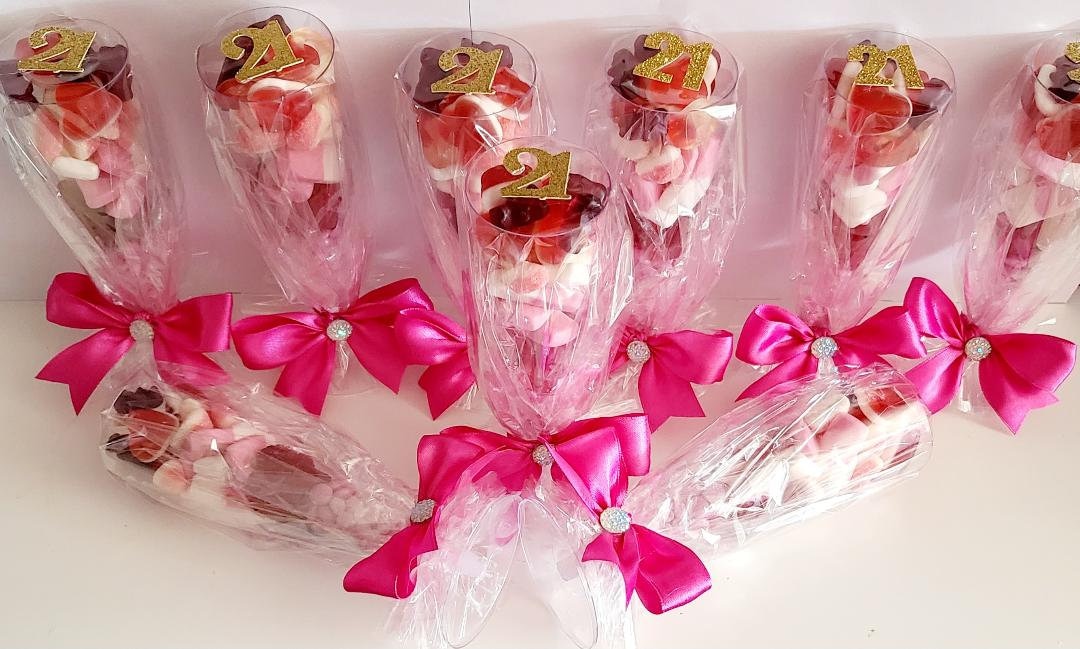 21st Birthday Party Favours Champagne Glass Candy Sweets 16th - Etsy UK