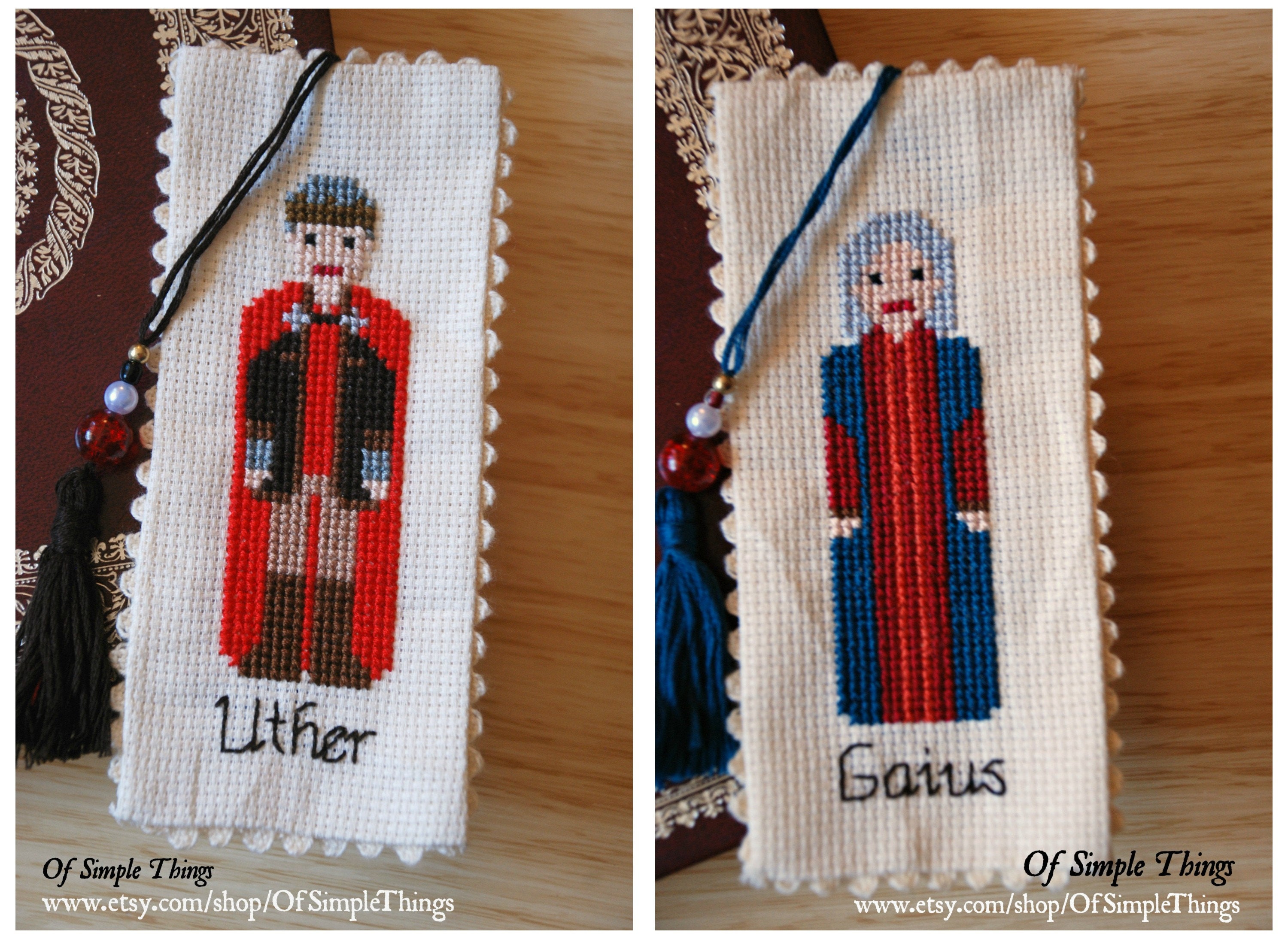 Bookmarks Merlin BBC Characters Cross Stitch Merlin - Etsy