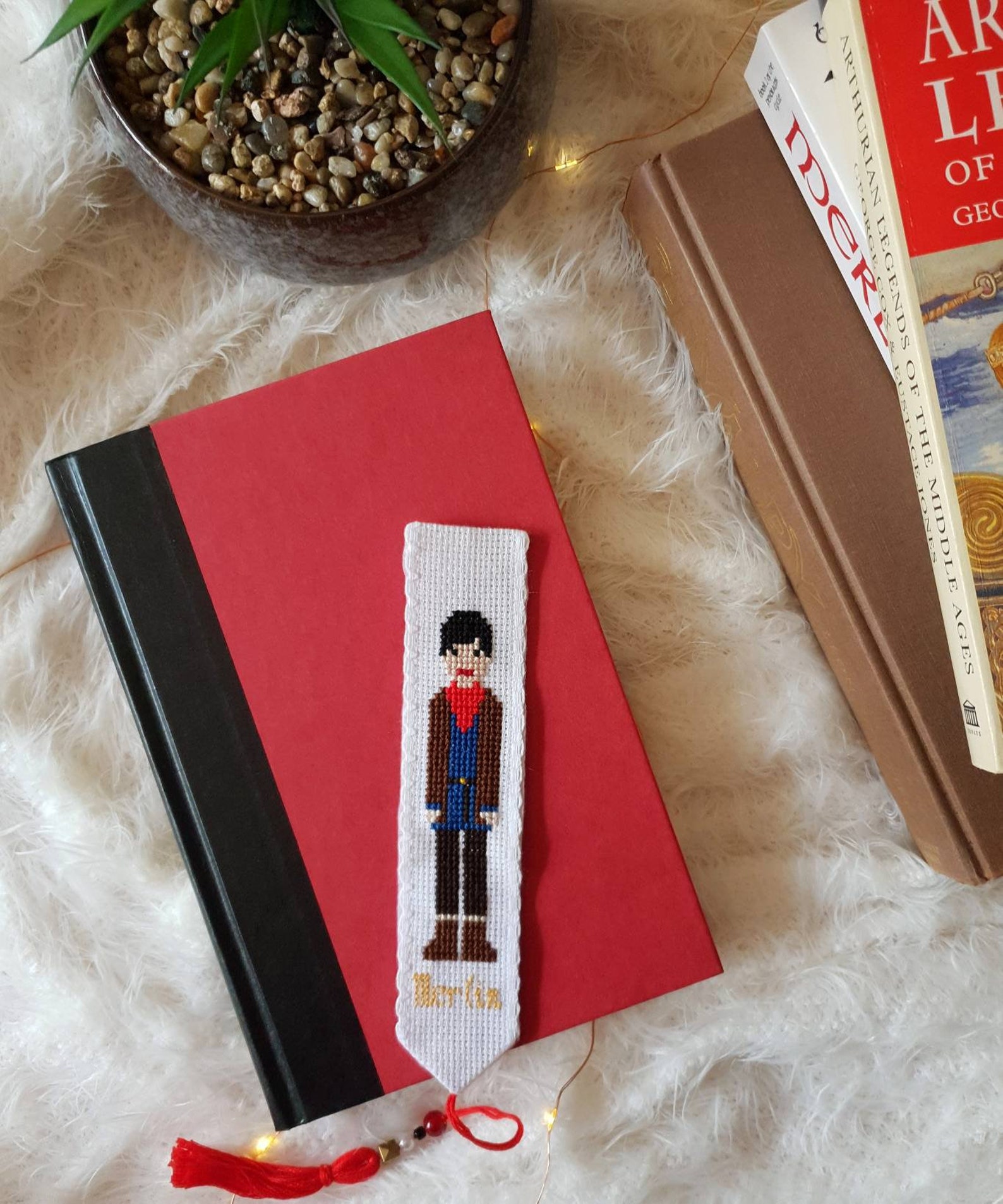 Bookmark Merlin BBC Inspired Character Cross Stitch Bookmark With ...