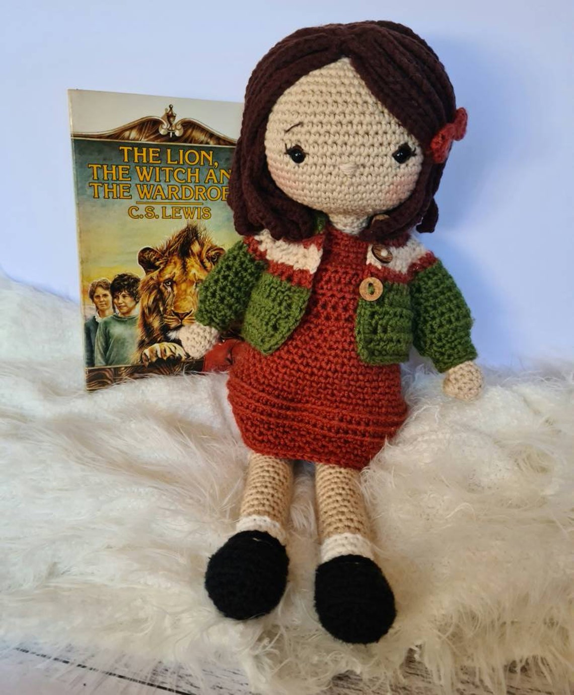 Lucy Doll Crochet Stuffed Girl Toy Lucy Pevensie Doll | Etsy