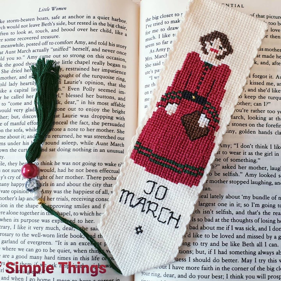 Jo March Bookmark Little Women Bookmark Character Cross - Etsy