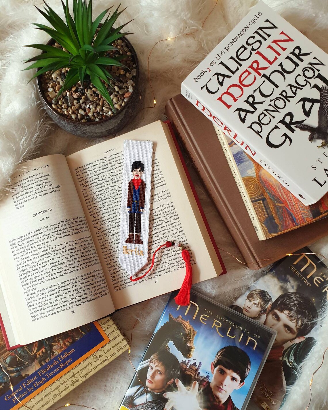 Bookmark Merlin BBC Inspired Character Cross Stitch - Etsy