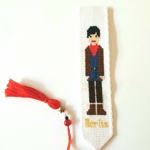 Bookmark - Merlin (BBC Inspired) Character Cross Stitch Bookmark With ...