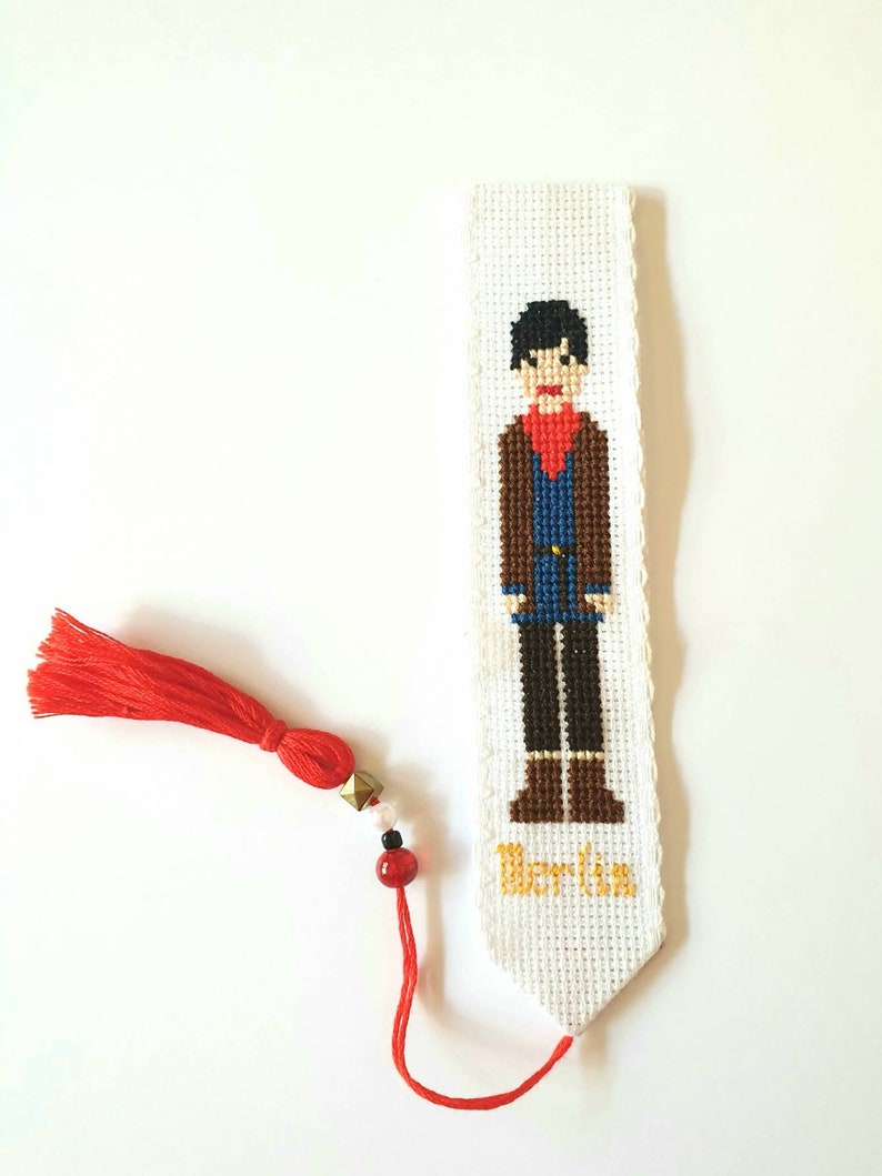 Bookmark Merlin BBC Inspired Character Cross Stitch Bookmark With ...
