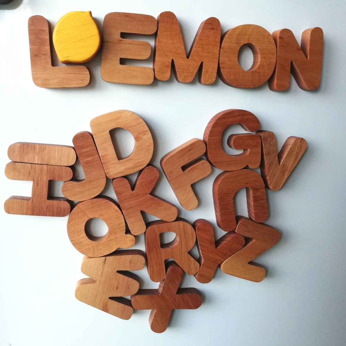 Wooden Learn Letters Numbers / Fridge Magnets / Montessori - Etsy