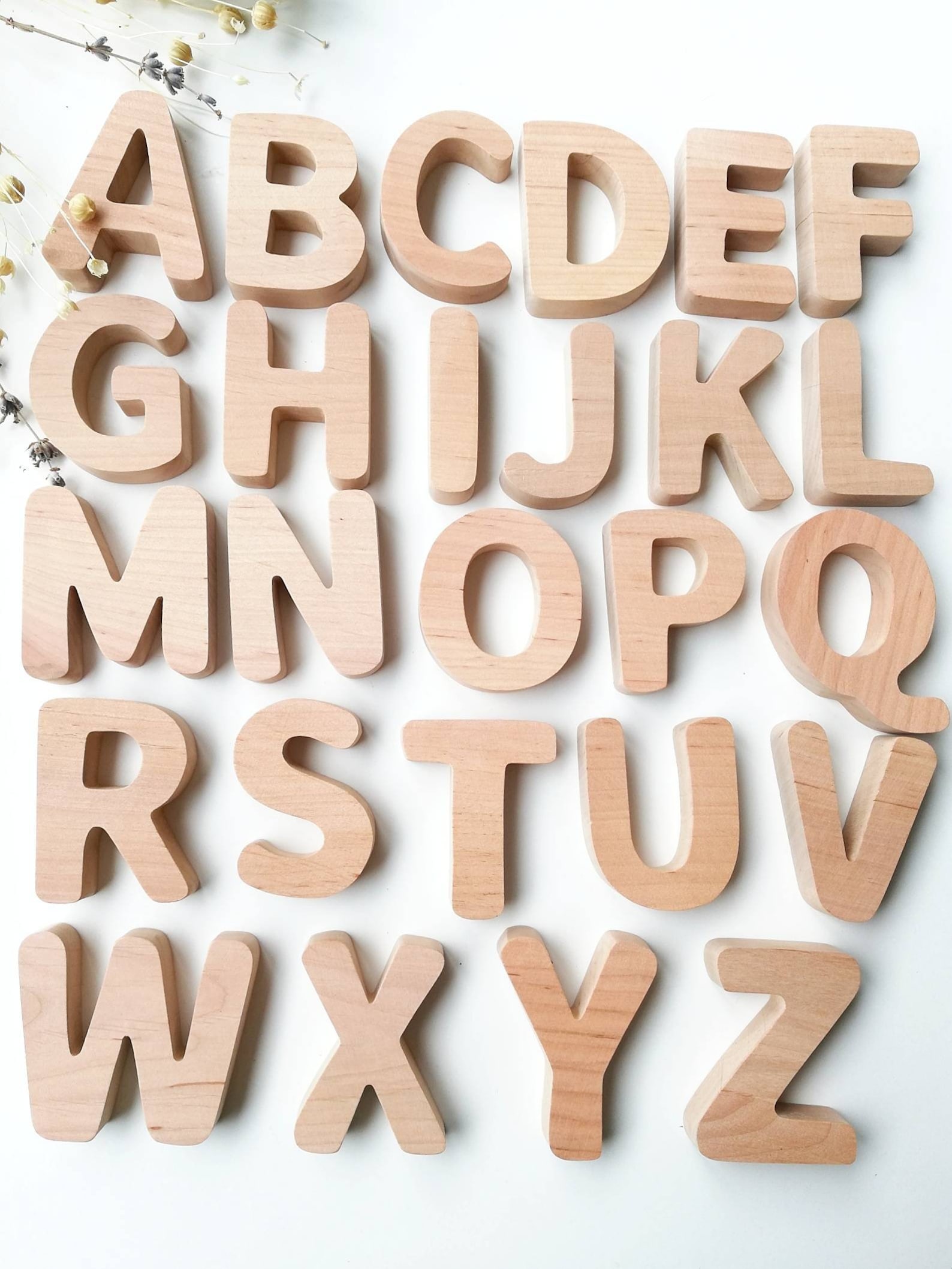Wooden Letter Wooden Magnetic Alphabet Letters Abc Wood - Etsy