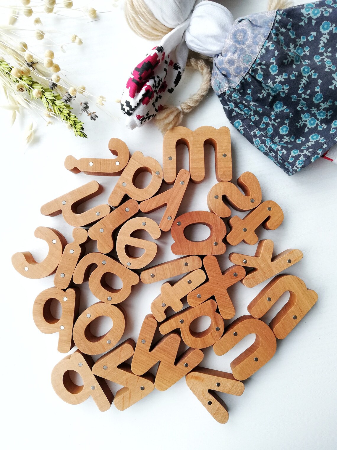 Magnets Lowercase Wooden Letters, English Alphabet, Abc Magnets ...