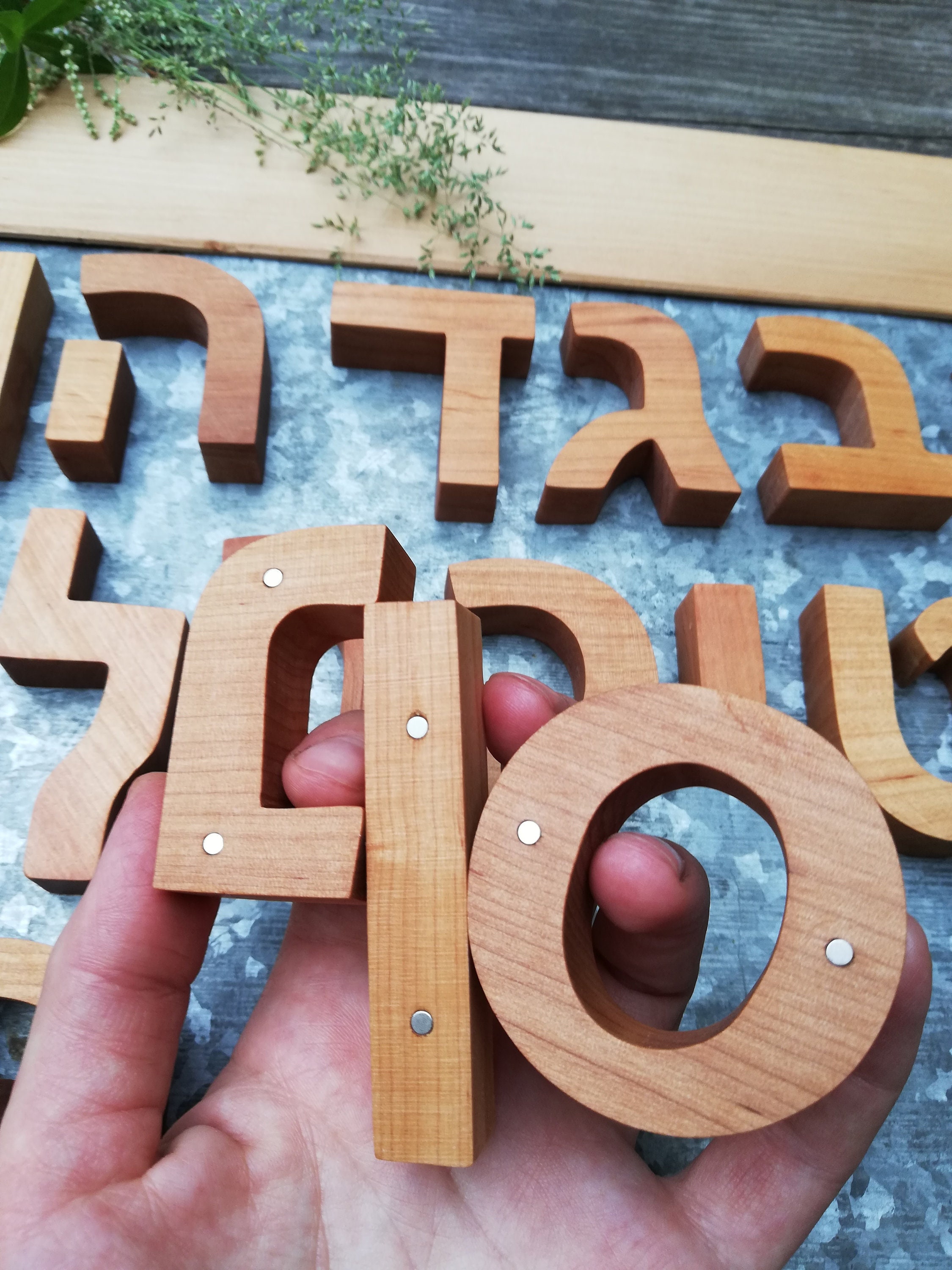 Complete Hebrew Alphabet Hebrew Letters Set Wooden Hebrew - Etsy