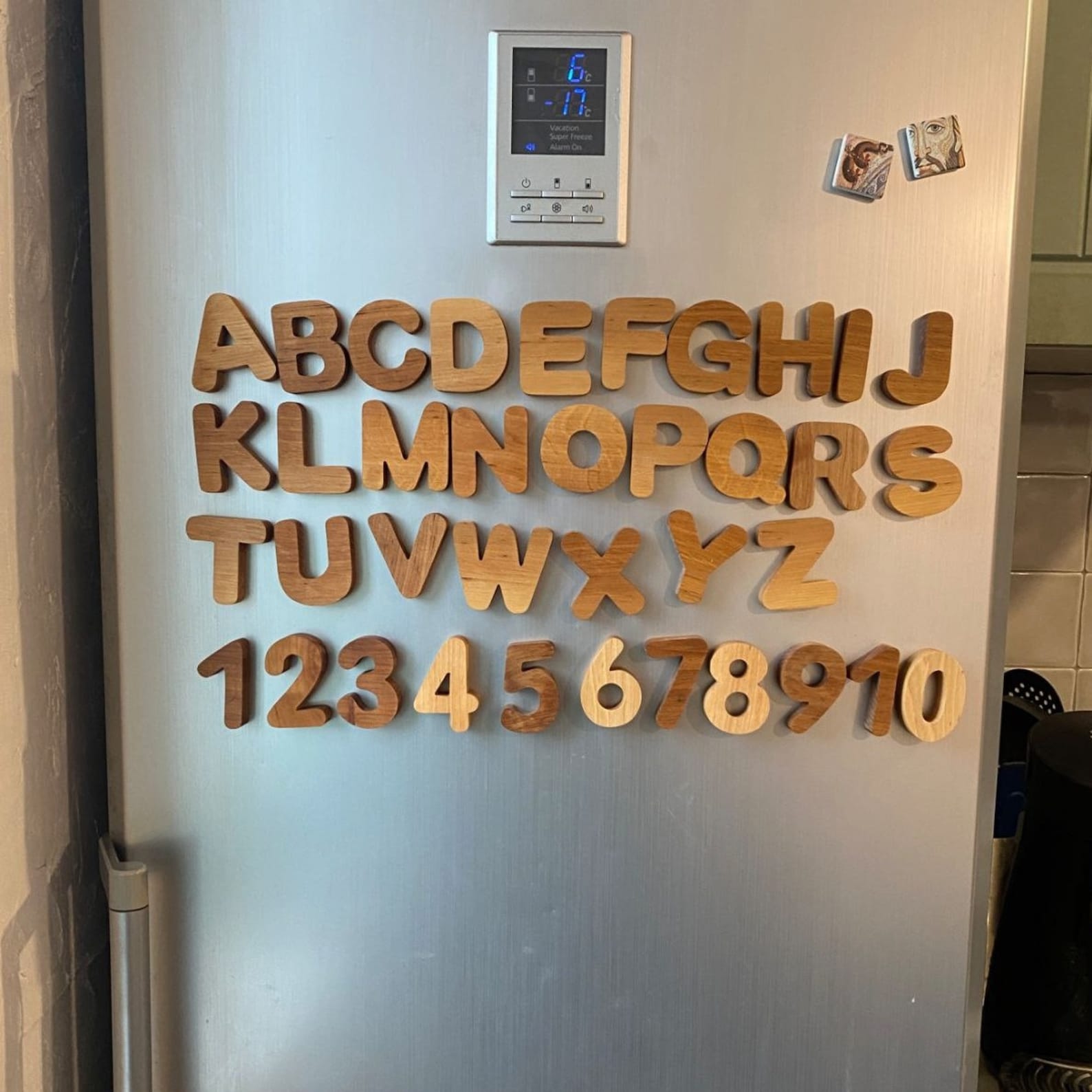 Wooden Learn Letters Numbers / Fridge Magnets / Montessori - Etsy