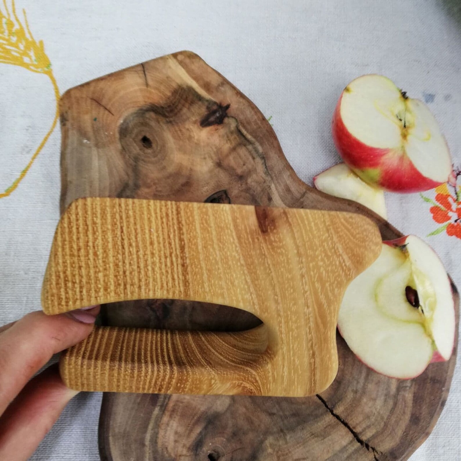 Safe Wooden Kids Knife, Wood Children's Chopper, Montessori Kitchen ...