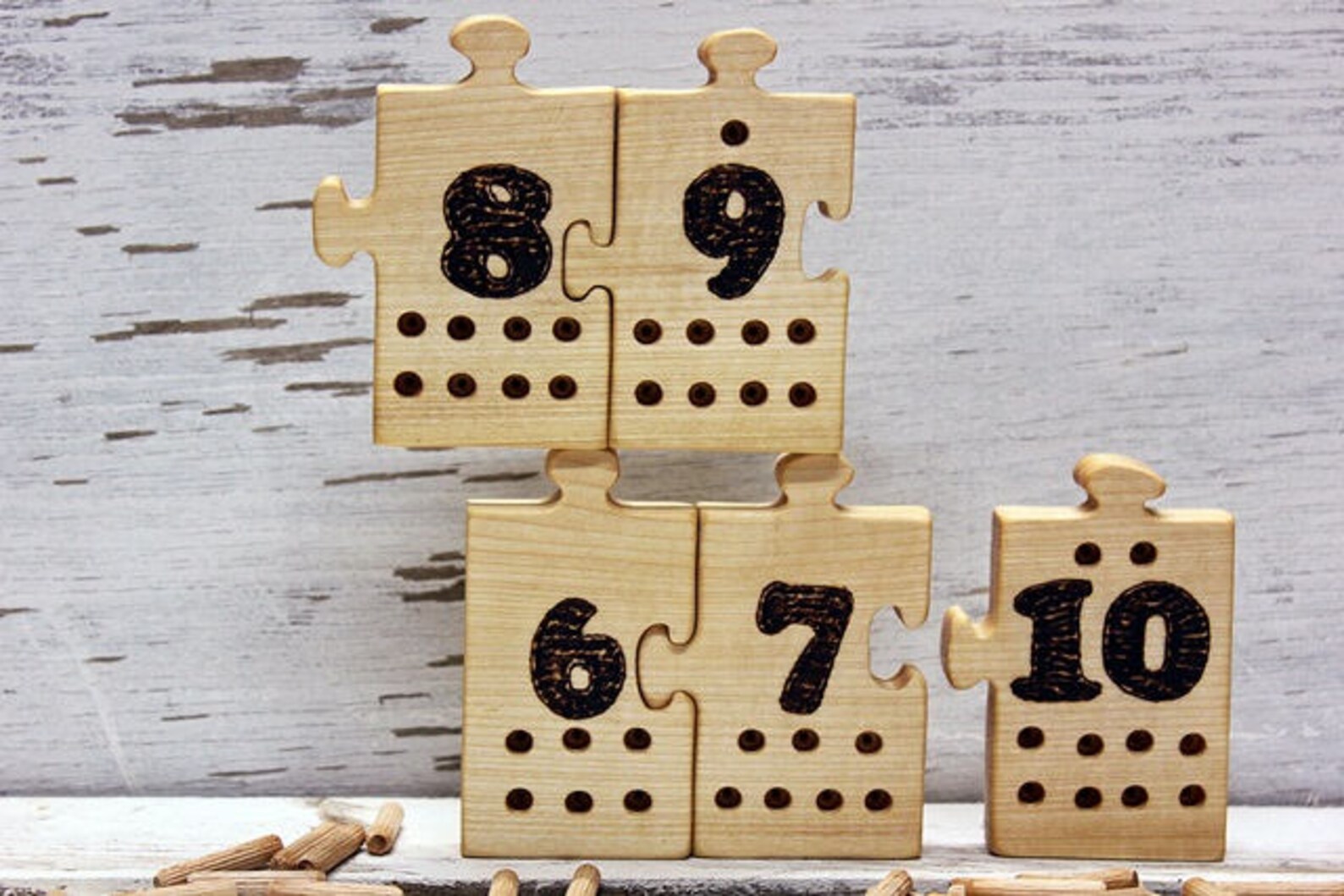 Ten Board Number Counting Toddler Number Early Learning - Etsy