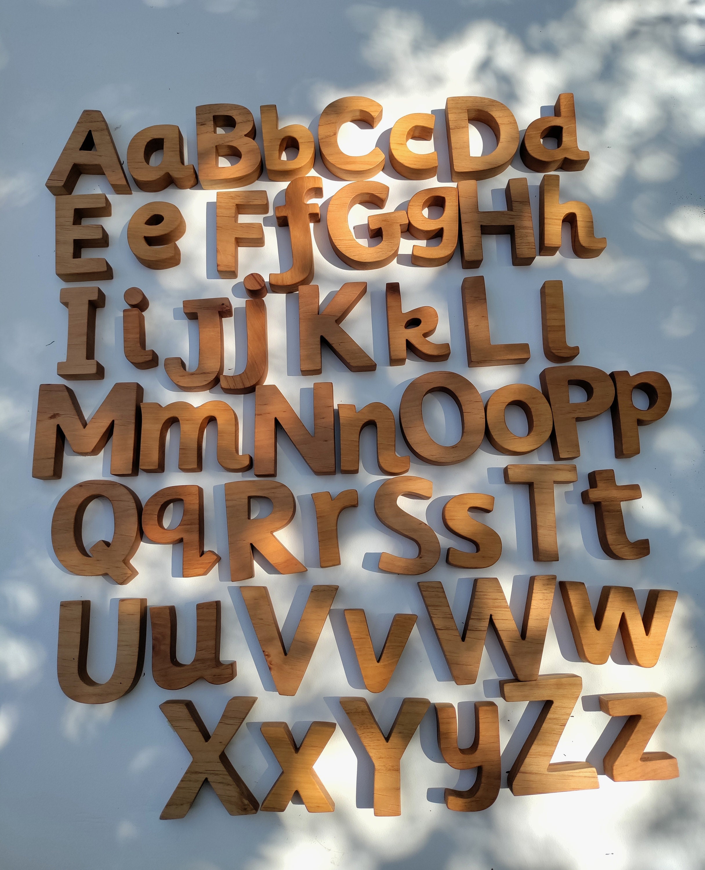 Wooden Capital and Lower Letters With Farm Set Animals / Magnets ...