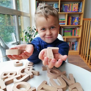 Wooden Magnetic Alphabet Montessori Alphabet Letter Abc Home Learning ...