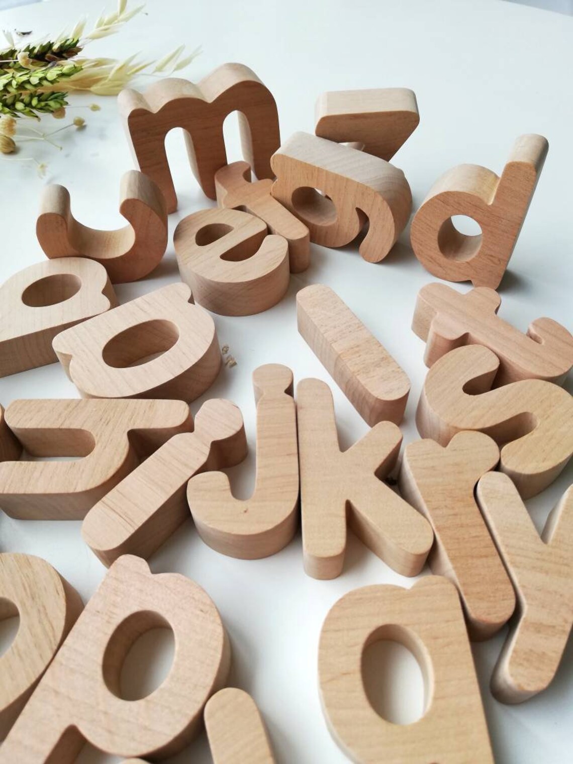 Lowercase Letters Wood Solid Wood Letters Homeschool - Etsy