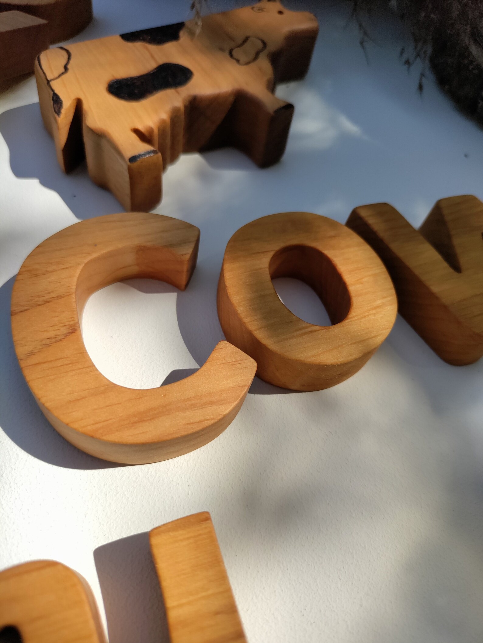 Wooden Capital and Lower Letters With Farm Set Animals / Magnets ...