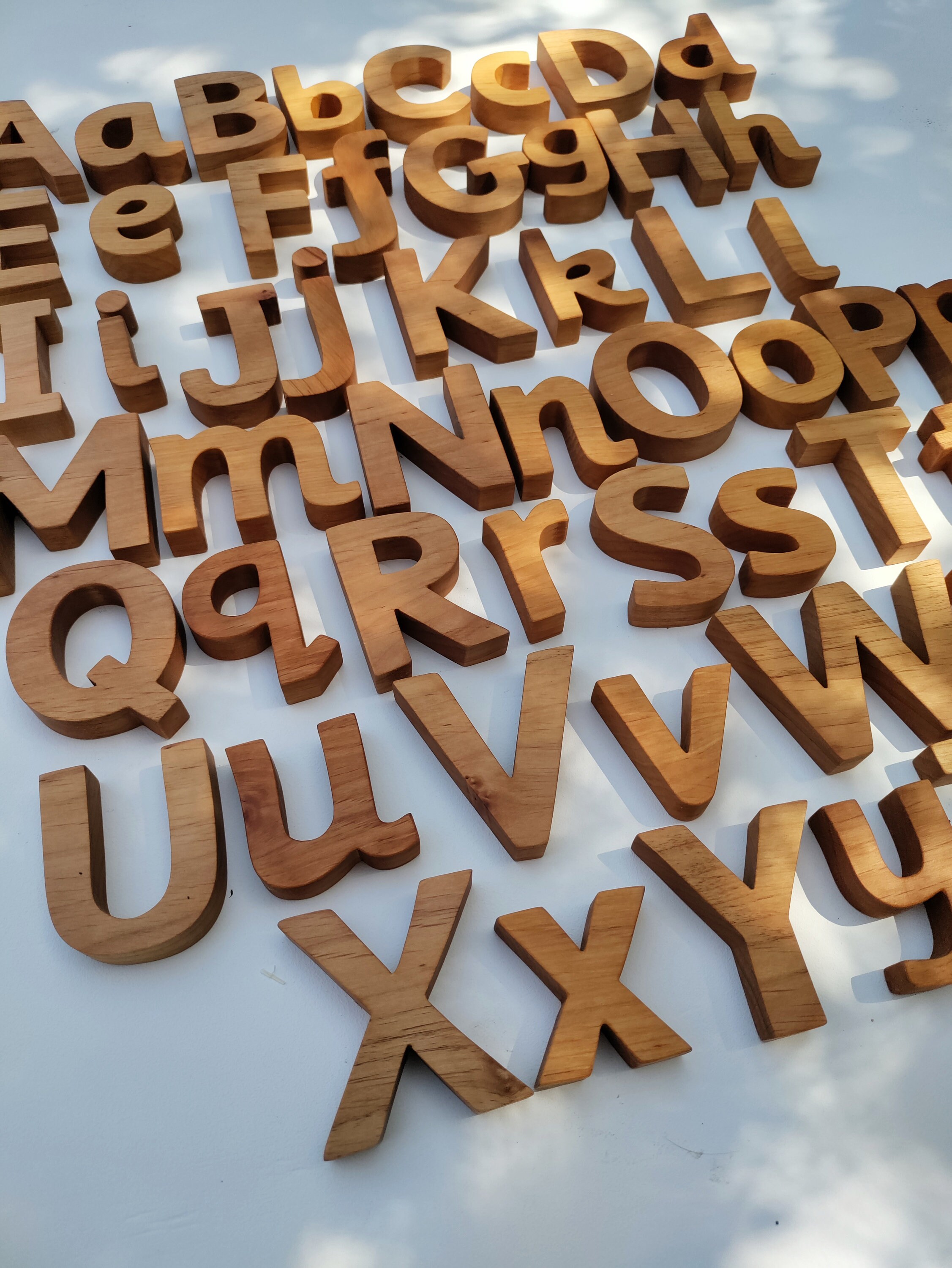 Wooden Capital and Lower Letters With Farm Set Animals / Magnets ...