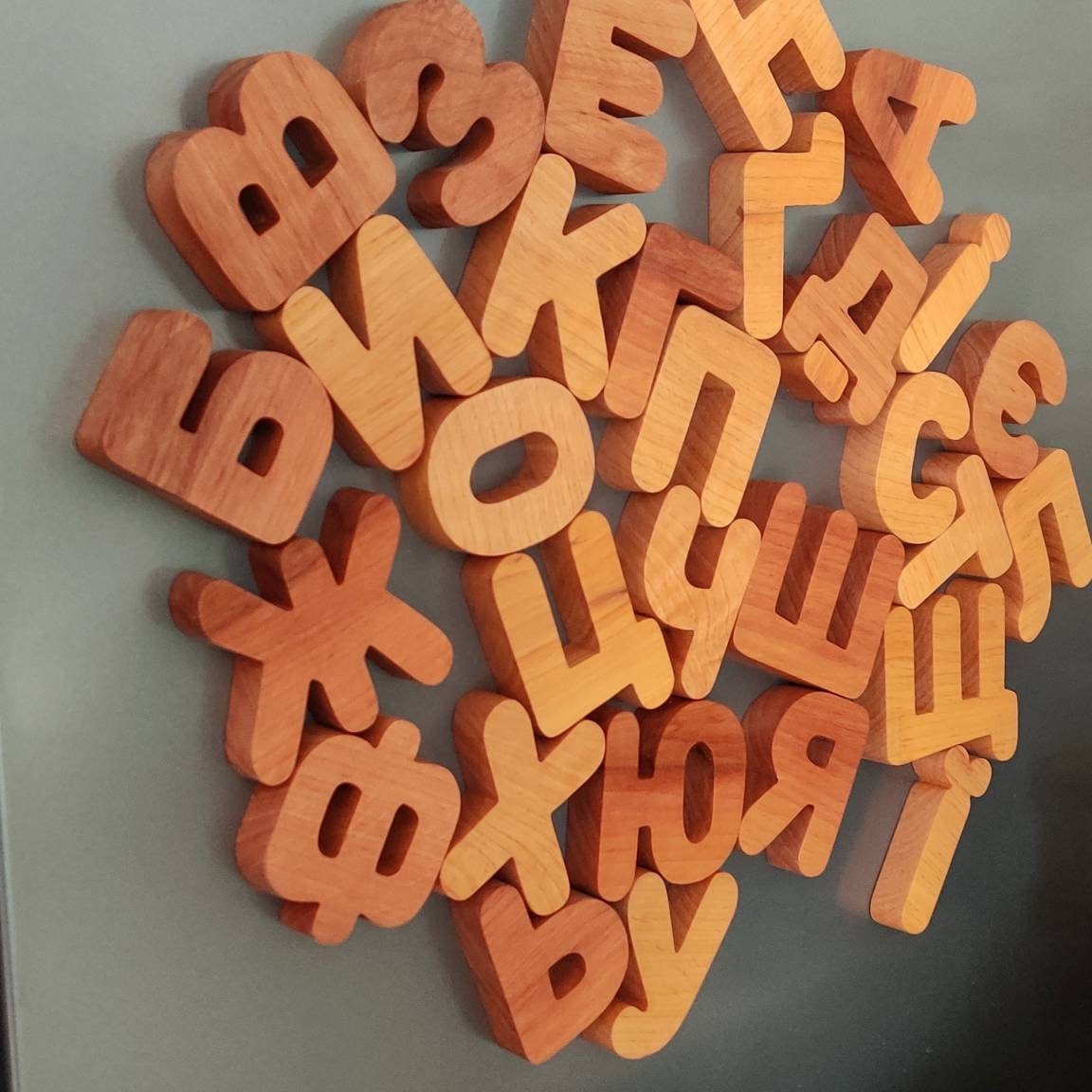 Wooden Magnetic Ukrainian Alphabet \ Ukrainian Letters \ Alphabet for ...