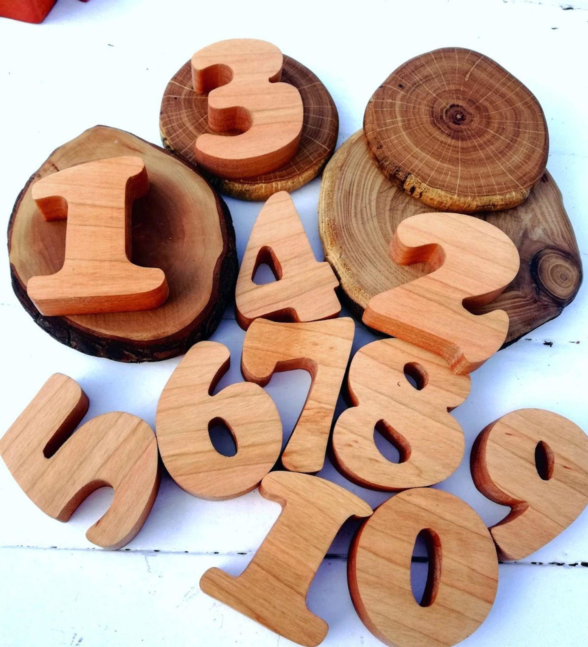Magnetic Wood Numbers 1-10 Learning Toy Mathematics Set - Etsy UK